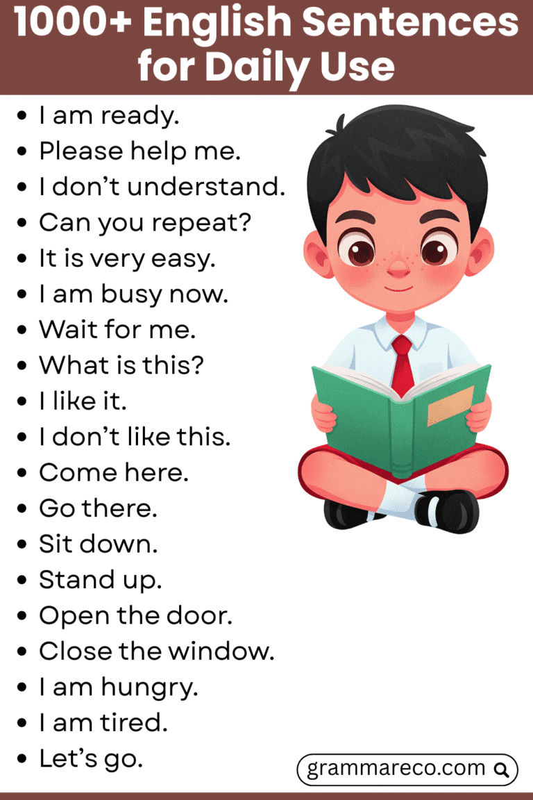 1000+ Daily Use English Sentences for Everyday Conversations ...
