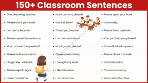 150+ Simple Classroom Sentences for Students in English | Grammareco.com