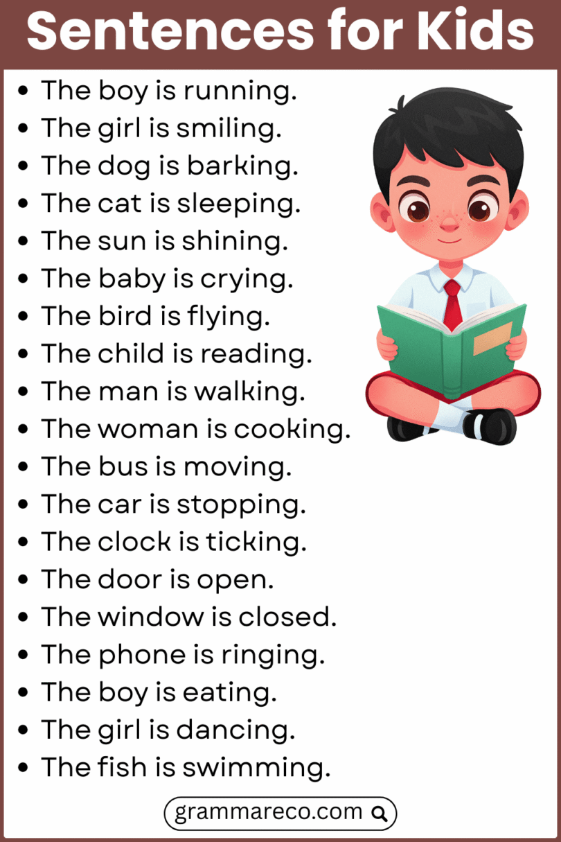 150+ Daily English Sentences for Kids to Learn Easily | Grammareco.com