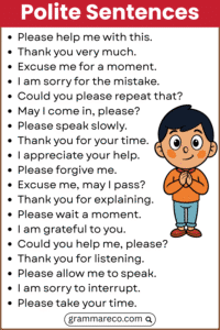 100+ Polite English Sentences for Teachers and Students | Grammareco.com