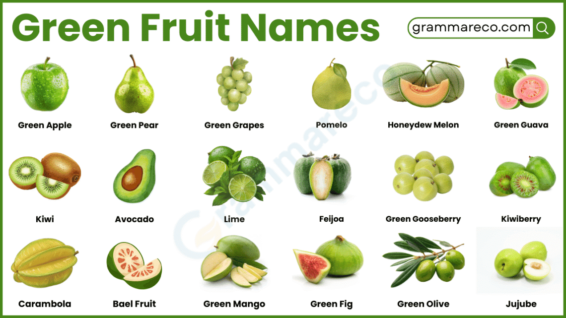 Green Fruits with Photos: Know the List of 59 Green Fruit Names ...