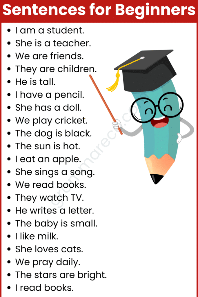 Basic English Sentences for Grade 5 | 200+ Easy Sentences | Grammareco.com