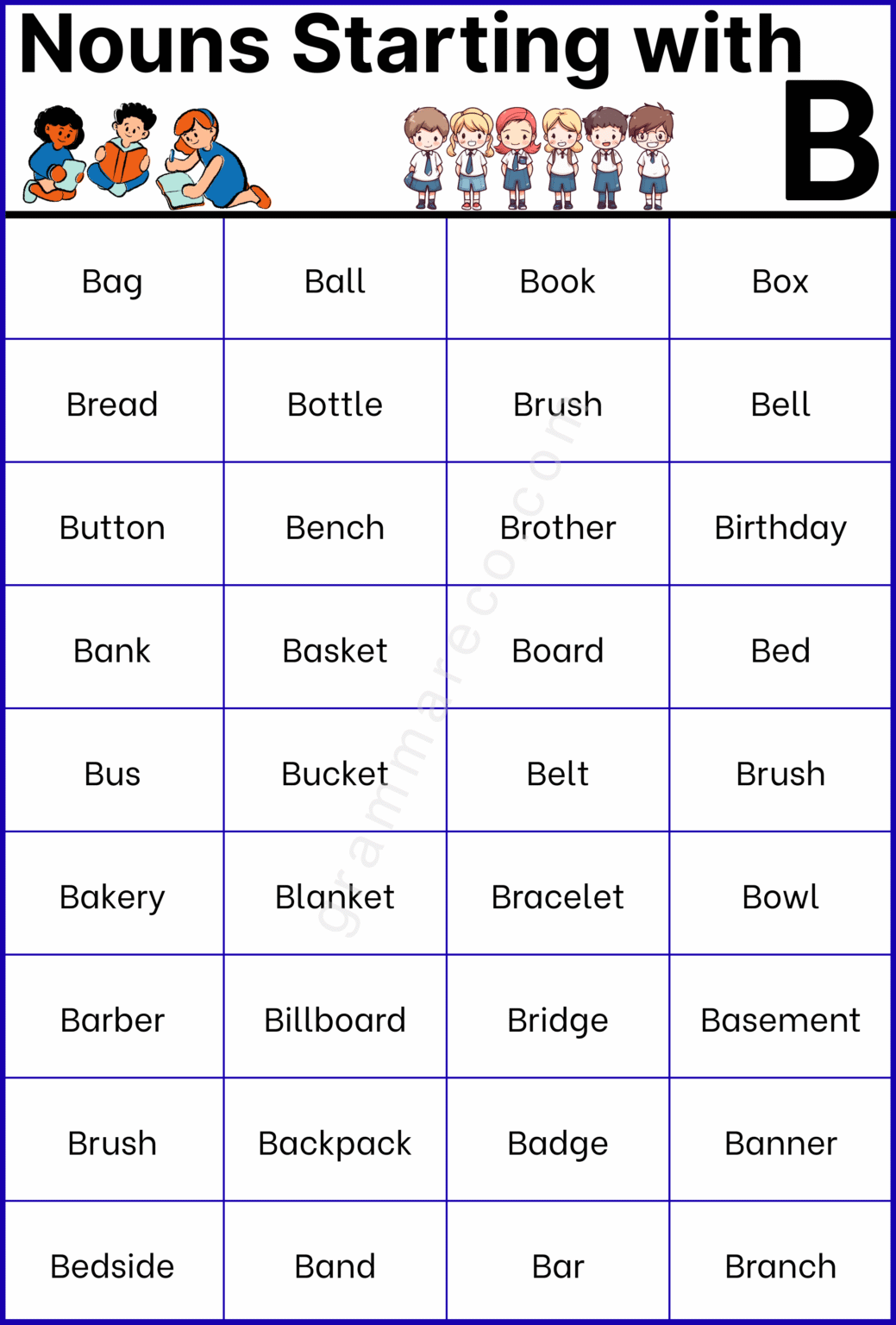 500+ List of Nouns that Start with B Examples with Pictures ...