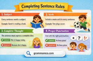Completing Sentence Rules with Examples in English Grammar | Grammareco.com