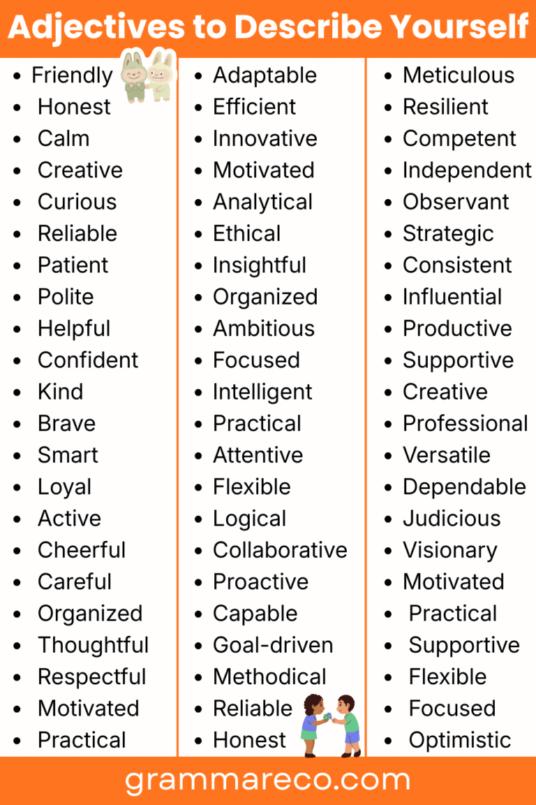 150+ Unique Adjectives to Describe Yourself in any Situation ...