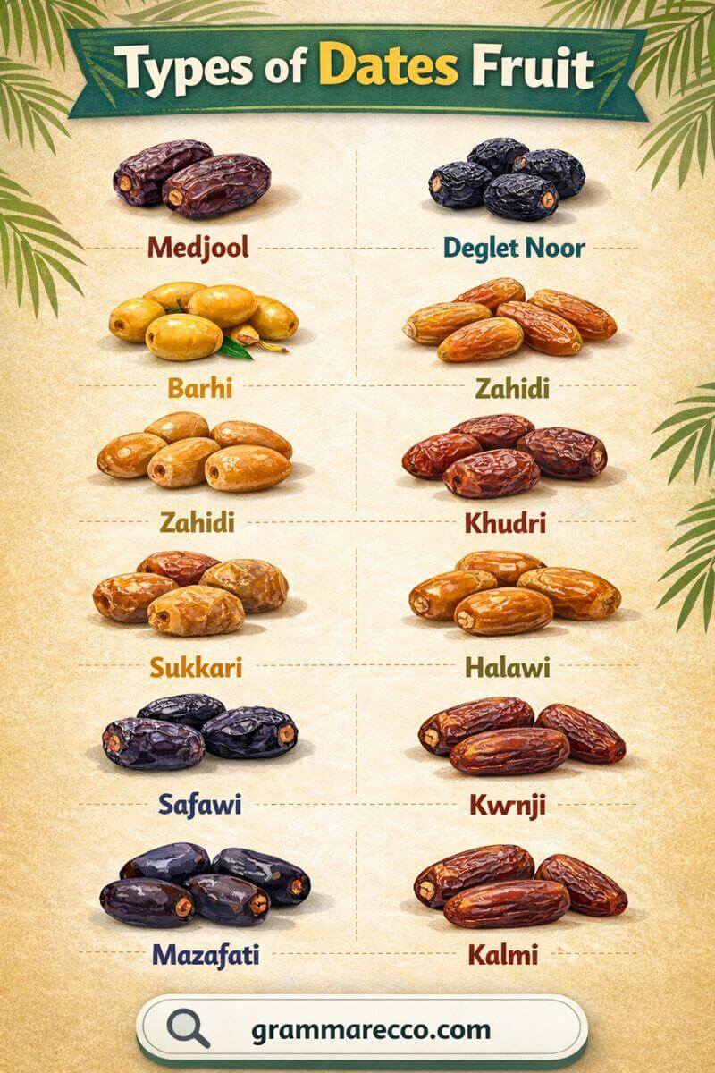 50+ Different Types of Dates Fruit with Images Around the World ...