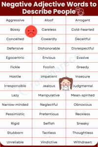200+ Positive and Negative Adjectives to Describe People | Grammareco.com