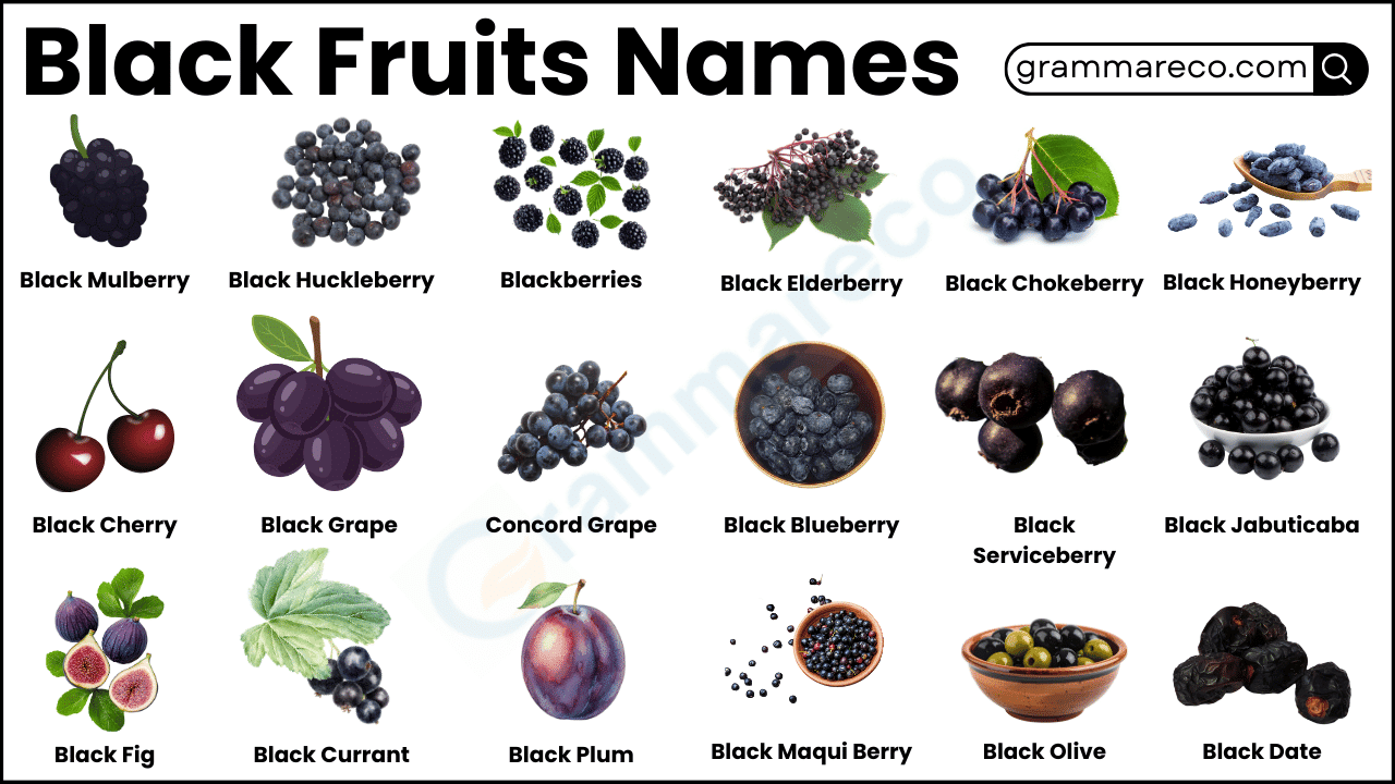 33 Black Fruits Names: Ultimate List with their Photos | Grammareco.com