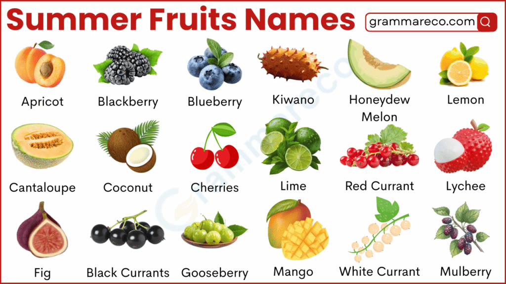40+ Summer Fruits in Season: Summer Fruits List with Pictures ...