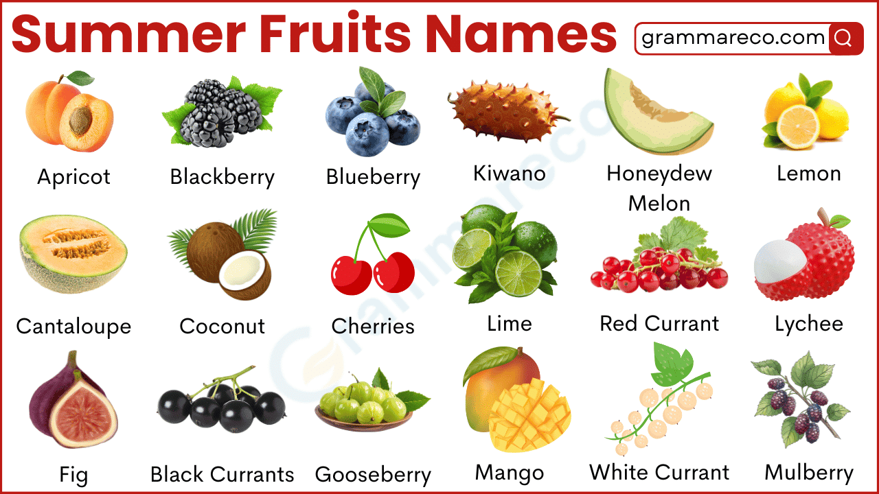 40+ Summer Fruits in Season: Summer Fruits List with Pictures ...