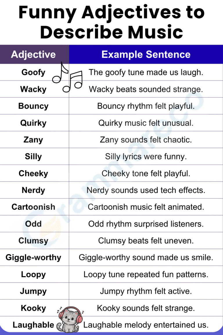 100+ Good Adjectives to Describe a Music with Examples | Grammareco.com