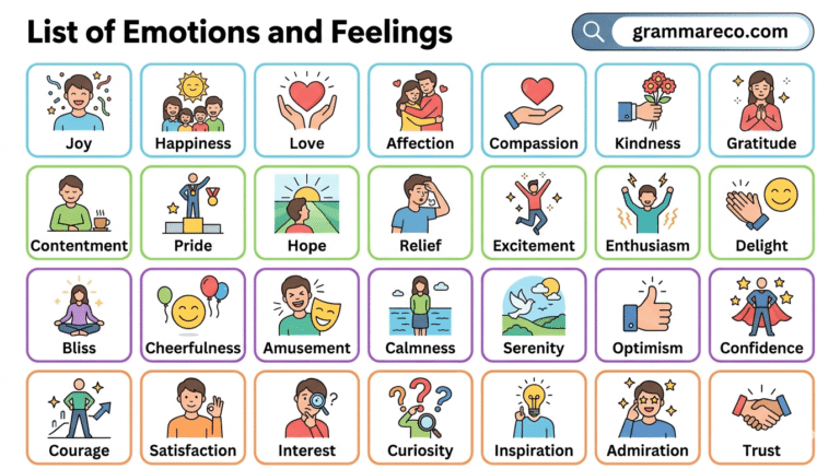 300+ List of Emotions and Feelings with Pictures Including PDF ...