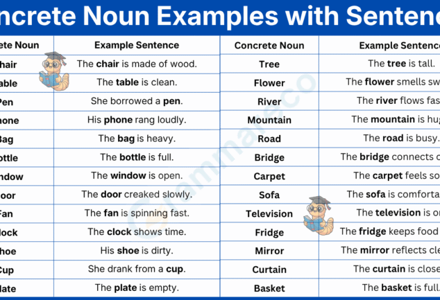 120 Common Noun Examples in English with Sentences & Pictures ...