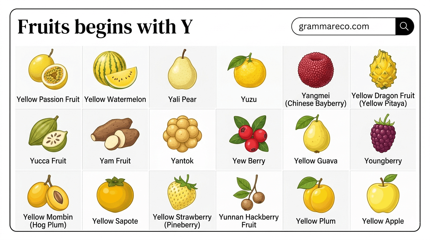 21+ Fruits Begins with Y: Complete List with Names and Facts ...