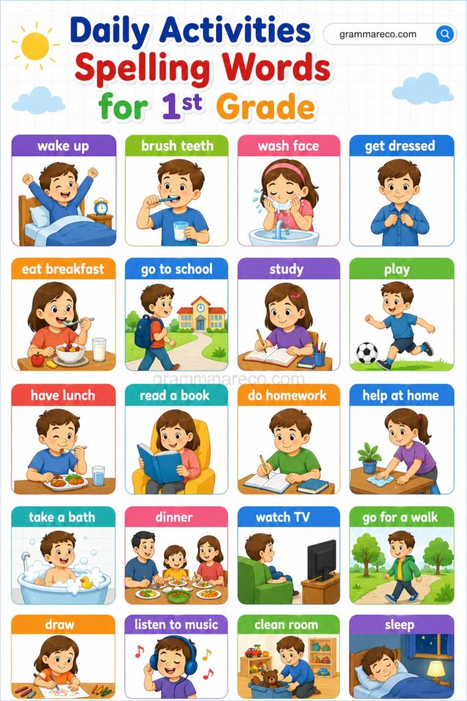 Spelling Words for Grade 1: 150 Vocabulary Words with Examples ...
