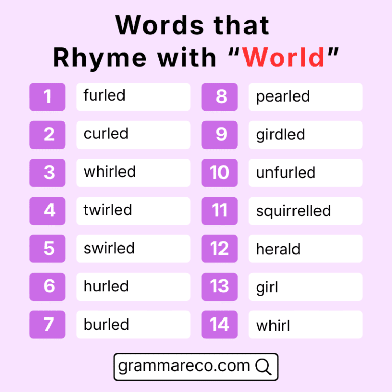 533 Popular Words that Rhyme with World: Full List in English ...